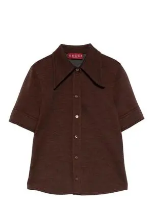 Gucci Wool Buttoned Short-sleeve Shirt - Multicolor