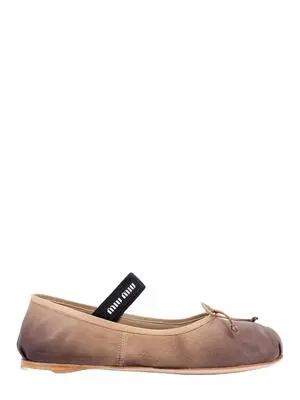 Miu Miu Leather Ballerinas - Multicolor