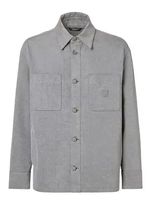 Fendi Fendi Men Jacket Denim Stone Bleached Gray
