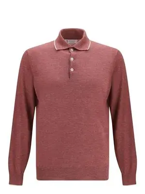 Brunello Cucinelli Brunello Cucinelli Men Lightweight Cashmere, Silk And Hemp Knit Polo Multicolor