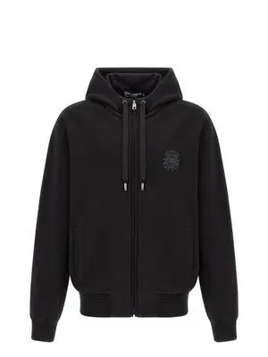 Dolce & Gabbana Coat Of Arms Logo Hoodie - Black