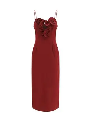 Magda Butrym Flower Detail Midi Dress - Multicolor