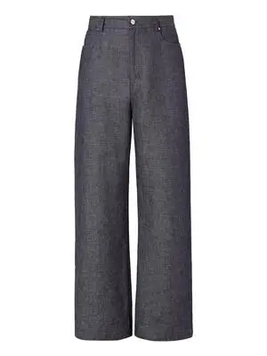 Fendi Relaxed Linen, Cotton And Silk Jeans - Multicolor