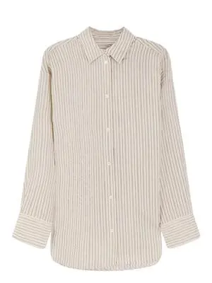 TOTEME TOTEME Oversized Striped Silk Shirt Multicolor