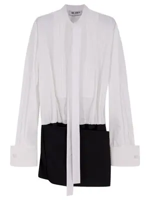 Attico Black/white Mini Dress - Multicolor