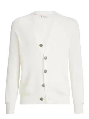 Brunello Cucinelli English Rib Knit Cardigan - Multicolor