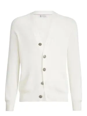 Brunello Cucinelli English Rib Knit Cardigan - Multicolor