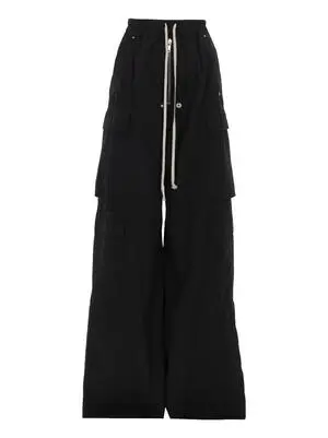 Rick Owens Cotton Cargo Pants - Black