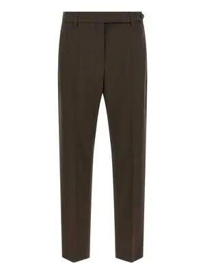 Brunello Cucinelli Monile Virgin Wool Trousers - Brown