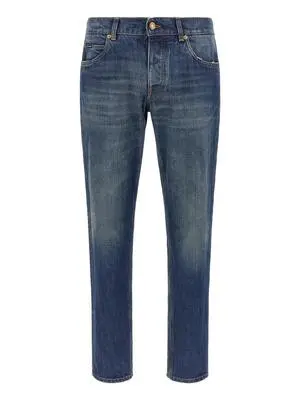 Dolce & Gabbana Logo Plaque Jeans - Blue