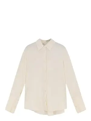 Max Mara MAX MARA Stretch Silk Shirt Cream