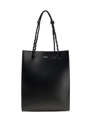JIL SANDER Tangle Leather Tote Bag - Black