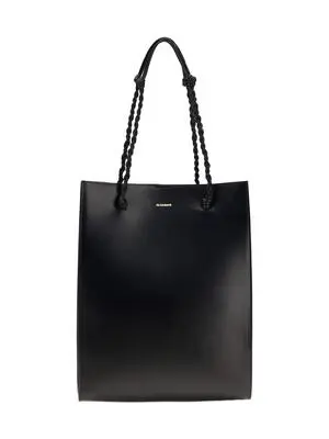 JIL SANDER Tangle Leather Tote Bag - Black
