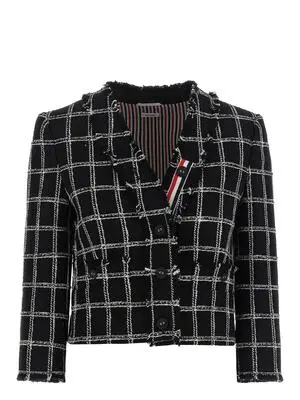Thom Browne Tweed Check Blazer - Multicolor