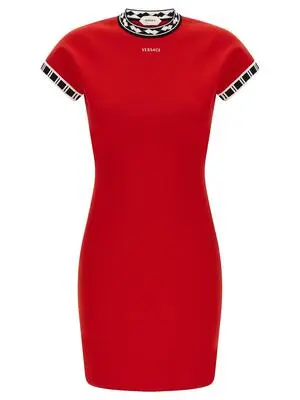 Versace Logo Dress - Red