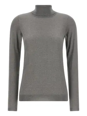 Brunello Cucinelli Sparkling' Turtleneck Sweater - Gray