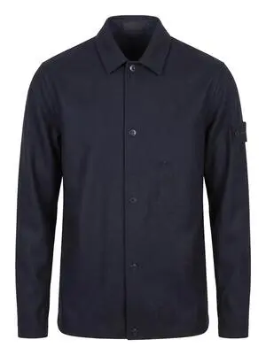 Stone Island Stone Island Men Wool Nylon Flannel_S.I. Ghost Shirt Multicolor