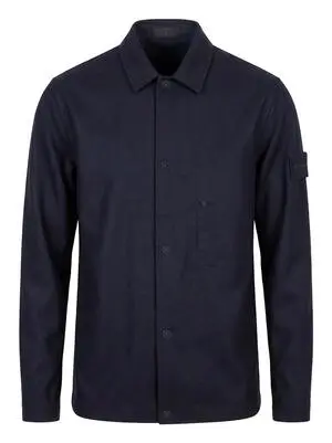 Stone Island Stone Island Men Wool Nylon Flannel_S.I. Ghost Shirt Multicolor