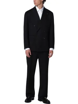 Tagliatore Double-breasted Wool Suit - Black