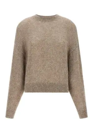 Brunello Cucinelli BRUNELLO CUCINELLI Diamante Sequin Knit Sweater Cream