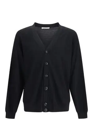 LEMAIRE Merino Wool Blend Cardigan - Black