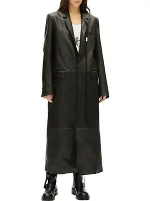 ANN DEMEULEMEESTER Coats Leather Coats - Black