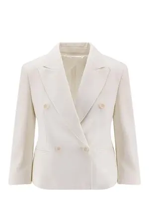 Max Mara Stretch Virgin Wool Blazer - Multicolor