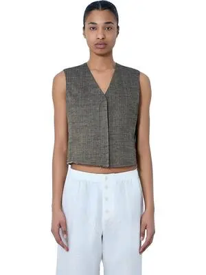 Our Legacy V-neck Sleeveless Waistcoat - Brown