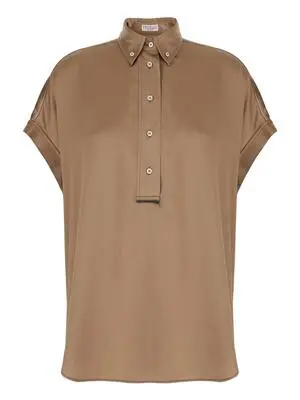 Brunello Cucinelli Silk Blend Blouse - Multicolor