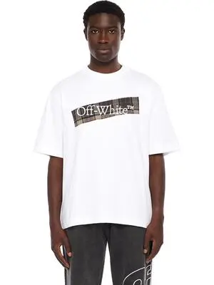 Off-White Flannel Diagonal Skate Logo T-shirt - White