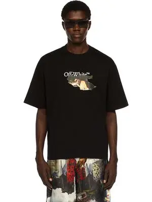 Off-White Paint Arrow Skate Logo T-shirt - Black
