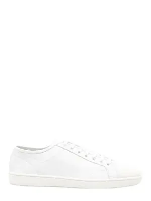 Saint Laurent Calf Leather Low-top Trainers - White