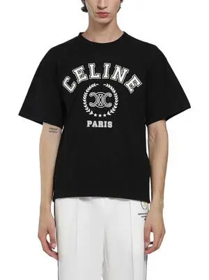 Celine Celine Men Logo Cotton T-Shirt Multicolor