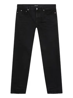 Saint Laurent SAINT LAURENT Cotton Denim Straight-Leg Jeans Black