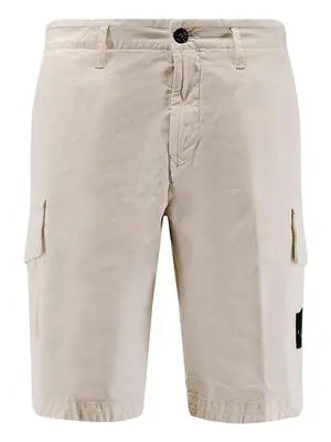 Stone Island STONE ISLAND Organic Cotton Bermuda Shorts Cream