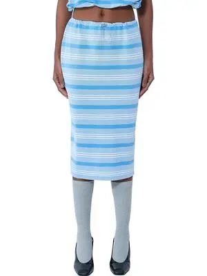 PRADA PRADA Striped Pencil Skirt