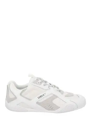 Versace Calf Leather Galaxia Sneaker - White