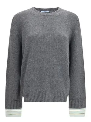 Prada Crewneck Wool Sweater - Gray