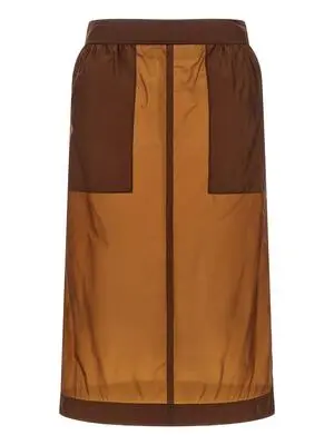 Saint Laurent Nylon Skirt - Brown