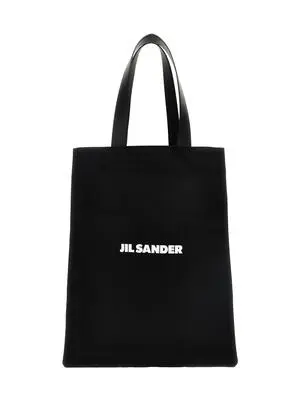 JIL SANDER Flat Shopper Medium Shopping Bag - Black