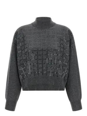 Brunello Cucinelli Cashmere Turtleneck Sweater - Gray
