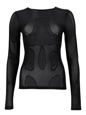 JEAN PAUL GAULTIER Long Sleeve Top - Black