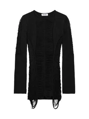 Attico Viscose Mini Dress - Black
