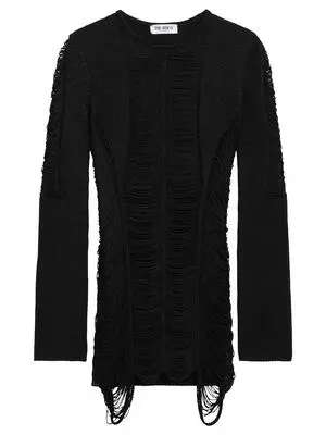 Attico Viscose Mini Dress - Black