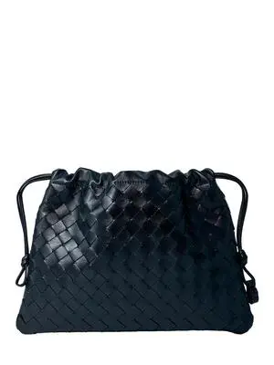 Bottega Veneta Intrecciato Leather Pouch - Black