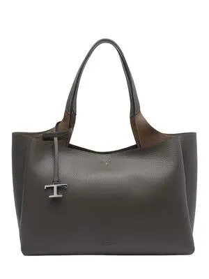TOD'S Medium Leather Bag - Gray