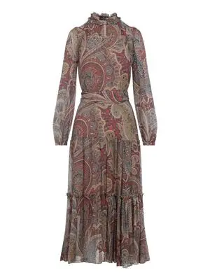 Etro Paisley Print Long Dress - Multicolor