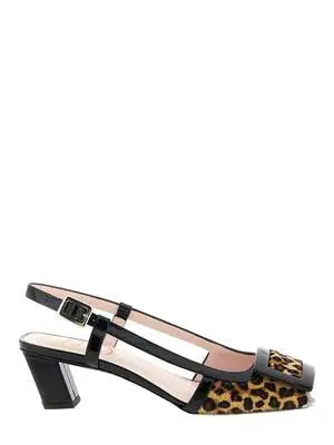 ROGER VIVIER ROGER VIVIER Calf Hair Slingback Pumps Multicolor