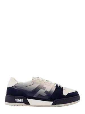Fendi Match Leather Sneakers With Suede Inserts - Multicolor