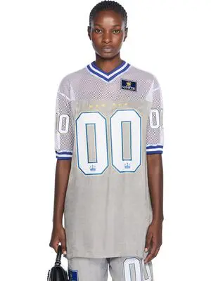 Off-White Dyed Viscose Football Top - Blue